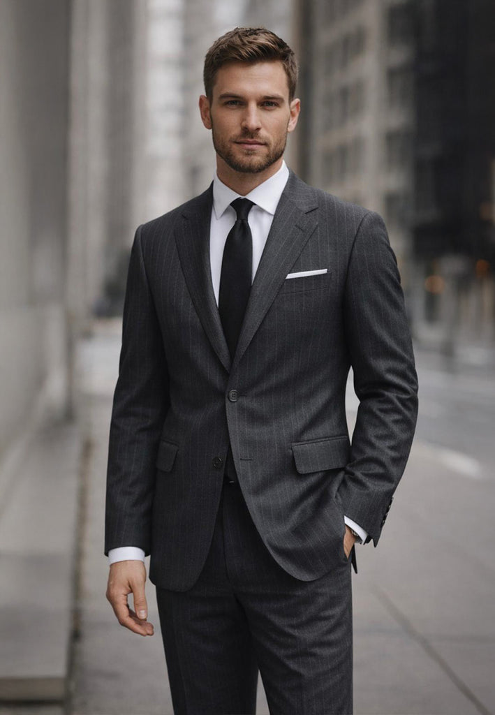 GREY 2 PC MODERN FIT SUIT – Bachrach