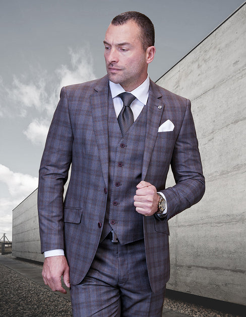 GALELI 3 PC TAUPE MODERN FIT SUIT – Bachrach